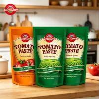 China 200g Stand Up Sachet Tomato Paste with Triple Concentration Meets ISO, HACCP, and BRC Standards for sale