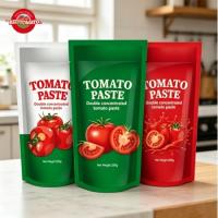 China 200g Stand Up Sachet Tomato Paste Double Concentrated FDA Certified Quality for sale