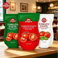 China 210g Stand-Up Sachet Tomato Paste ISO HACCP BRC FDA Certified Triple Concentration for sale