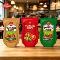 China 210g Stand-Up Sachet Tomato Paste Triple Concentration ISO HACCP BRC FDA Certified for sale