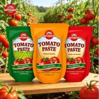 China 250g Stand-Up Sachet Tomato Paste with 30%-100% Purity and Sweet Tangy Flavor for sale