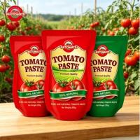 China 250g Sweet and Sour Stand-Up Sachet Tomato Paste with 30%-100% Purity for sale