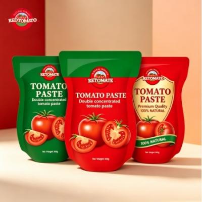 China 340g Stand-Up Sachet Tomato Paste ISO HACCP BRC Certified Triple Concentration for sale