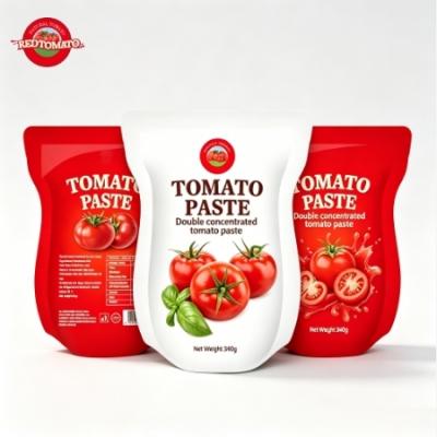China 340g Triple Concentration Sweet and Sour Stand-Up Sachet Tomato Paste for Culinary Use for sale