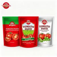 China 400g Stand-Up Sachet Tomato Paste with 30%-100% Purity and Triple Concentration for sale