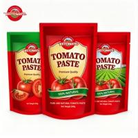 China 500g Stand-Up Sachet Tomato Paste with Triple Concentration and Sweet and Sour Taste for sale