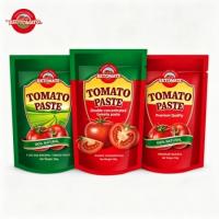 China Double Concentrated Tomato Paste 50g to 500g in Stand Up Sachet with Spouts for sale
