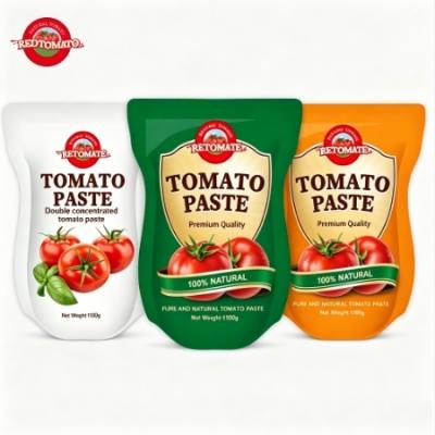 China 1100g Stand-Up Sachet Tomato Paste Triple Concentration ISO HACCP BRC Certified for sale