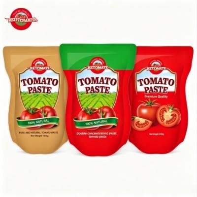 China 1100g Stand-Up Sachet Tomato Paste with Triple Concentration and ISO HACCP BRC Standards for sale