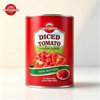China 3000g Fire Roasted Diced Tomatoes with 16x16 mm Dice Size for Pizza Pasta Sauce Cooking Bulk Supply for sale