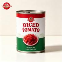 China Fire Roasted Diced Tomatoes 400g per Tin with Easy-Open Lid and 24 Months Shelf Life for Pizza Pasta Sauce for sale