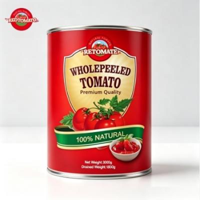 China Whole Peeled Tomatoes 3000g Tomato Juice Filled 6 Cans Carton Export Grade Pack for sale