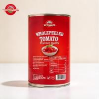 China 400g Whole Peeled Tomatoes Easy Open Lid Tin Can Middle East Gulf Retail Supply for sale