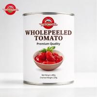 China 400g Whole Peeled Tomatoes BPA Free Lined Tin Can European Retail Export Grade for sale