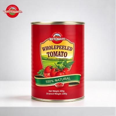 China 400g Whole Peeled Tomatoes Tomato Juice Tin Can Africa Wholesale Bulk Supply for sale