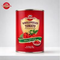 China 400g Whole Peeled Tomatoes Italian Style Tin Can North America Food Service for sale