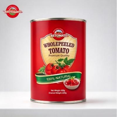 China 400g Whole Peeled Tomatoes Italian Style Tin Can North America Food Service for sale