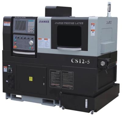 China JIANKE CS12-5 Double Spindle 5 Axis Swiss Type CNC Lathe with Rotary Guide Bush and Internal Oil Cooled Electric Spindle for sale