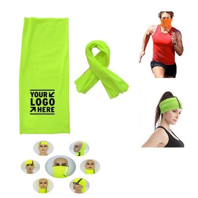 China Reflective Safty Neck Gaiter  Bandana Headwear   UV Protection Face Mask , Green Safty Headband for sale