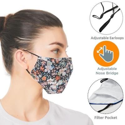China Reusable Cotton Mask  Cotton Mask With Adjustable Ear Loop for sale