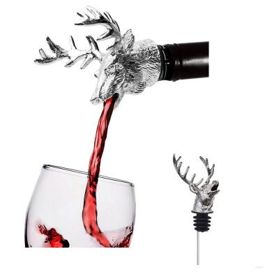 China Custom Logo Animal  Head Up Pourer Wine Pourer Spout for sale