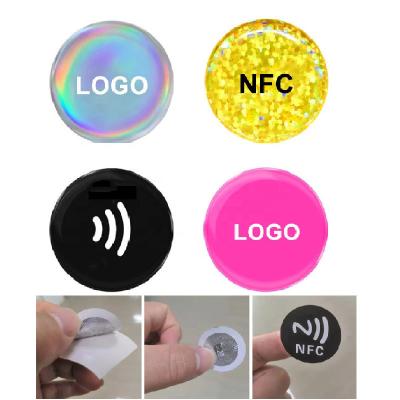 China Custom Logo Print Brand NFC Adhensive Expoxy Tag Writable NFC ID Tag for sale