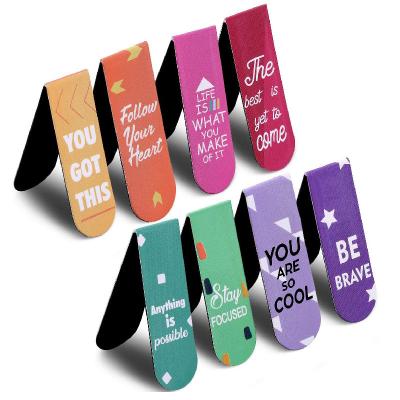 China Custom Logo Print Magnetic Page Clip Bookmark Magnetic Bookmarks for sale