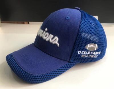 China Custom Logo Print Baseball Hats Cotton Splicing Mesh Panels Summer Outdoor Baseball Caps for sale