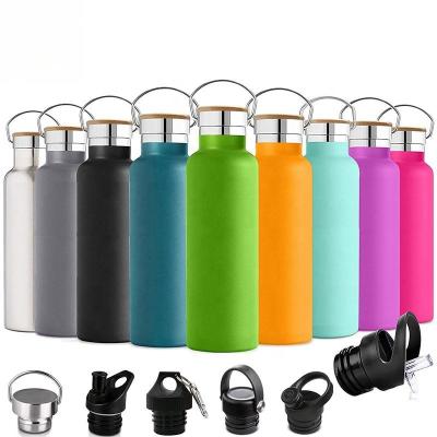 China Logo Imprint 18/8 Stainless Steel Sports Water Bottle 750ml Insulated Narrow Mouth flask for sale