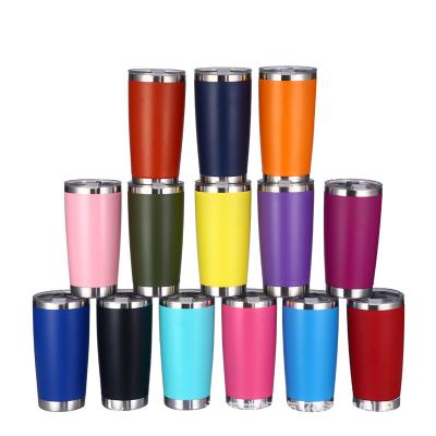 China 20 OZ Logo Imprint Double Wall Car Mugs Stainless Steel  Insulated Travel Cups Laser Engrave  Vacuum Insulated Thermos for sale