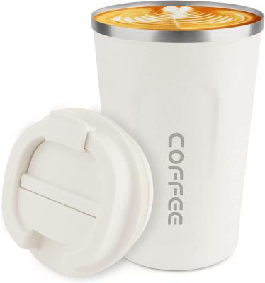 China Custom Logo Imprint  12 oz Stainless Steel Vacuum Insulated Tumbler Coffee Travel Mug Spill Proof with Lid Thermos Cup for sale