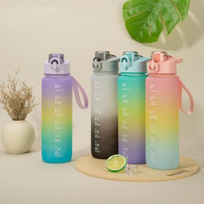 China Custom Logo Imprint Colorful 32OZ BPA Free Wholesale Tritan Drink Sports Plastic Water Bottle Bottles With Straw Lid for sale