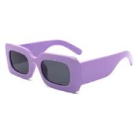 China Custom Logo Wide Frame UV Blocking Sunglasses Rectangle Fashion Vintage Women for sale