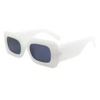 China Custom Logo Wide Frame UV Blocking Sunglasses Rectangle Fashion Vintage Women for sale