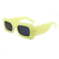 China Custom Logo Wide Frame UV Blocking Sunglasses Rectangle Fashion Vintage Women for sale