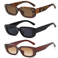 China Classical Retro Women Fashion Square Sun Shades Vintage Rectangle Sunglasses Green Lens Eyewear UV400 for sale