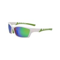 China Stylish UV Sunglasses Womens White No Slip Tip Square Mirrored Lenses for sale