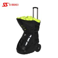 China Automatic Siboasi T1600 Tennis Training Machine 150pcs Balls Black Color for sale