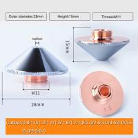China D28 M11 Laser Cutting Nozzle Single Double Layer Copper Corrosion Resistant For WSX Han's Hongshan Laser Head for sale