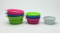 China Collapsible Silicone Pet Bowl 13cm 18cm Food Grade Dog Cat Dish OEM for sale