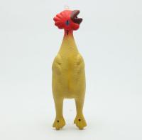 China Interactive Squeaking Rubber Chicken Dog Toy ODM Service 45cm Large 23cm Small for sale