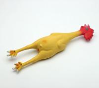 China Interactive Squeaking Rubber Chicken Dog Toy ODM Service 45cm Large 23cm Small for sale