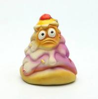China Latex Squeaky Dog Toy Cake Shape 11cm Pet Toy for Small Medium Dogs for sale