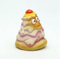 China Latex Squeaky Dog Toy Cake Shape 11cm Pet Toy for Small Medium Dogs for sale