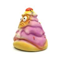 China Latex Squeaky Dog Toy Cake Shape 11cm Pet Toy for Small Medium Dogs for sale