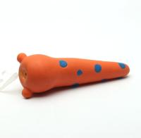 China Non-Toxic Soft Rubber Squeaky Dog Toy 17cm Cute Design Bright Patterns for Interactive Play for sale