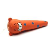 China Non-Toxic Soft Rubber Squeaky Dog Toy 17cm Cute Design Bright Patterns for Interactive Play for sale