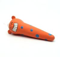 China Non-Toxic Soft Rubber Squeaky Dog Toy 17cm Cute Design Bright Patterns for Interactive Play for sale