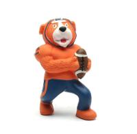 China Commercial Interactive Latex Pet Toy Sports Tiger Shape 13cm Height for Small Medium Dogs for sale