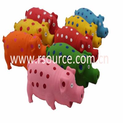 China Durable Latex Squeaky Pig Dog Toy for Small Medium Breeds Interactive Play for sale